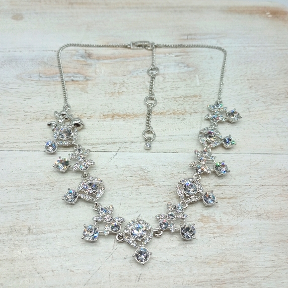 Givenchy | Jewelry | Givenchy Silvertone Crystal Necklace | Poshmark